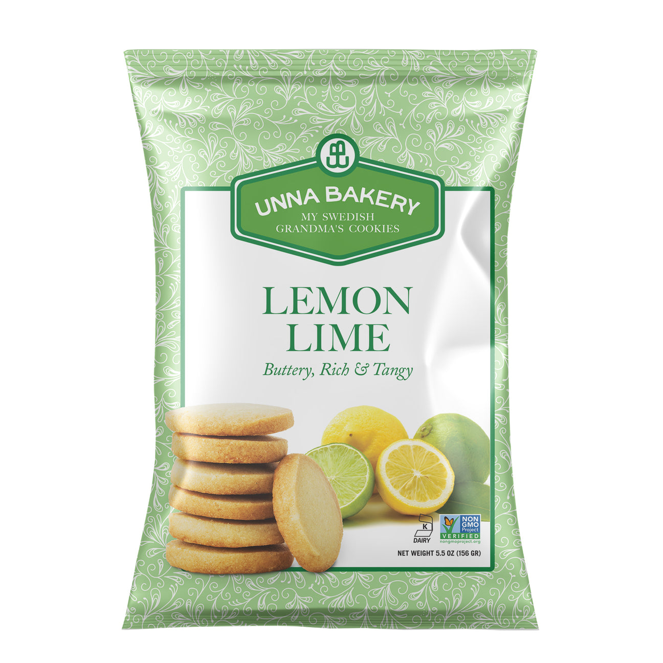 Unna Bakery Butter Cookies. Low Sugar, Non-GMO and Kosher certified.