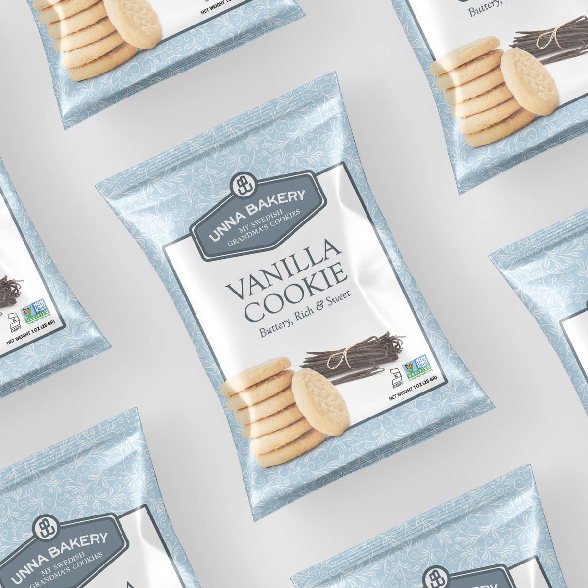 Vanilla Mini Cookies – 24 x 1 oz – Unna Bakery