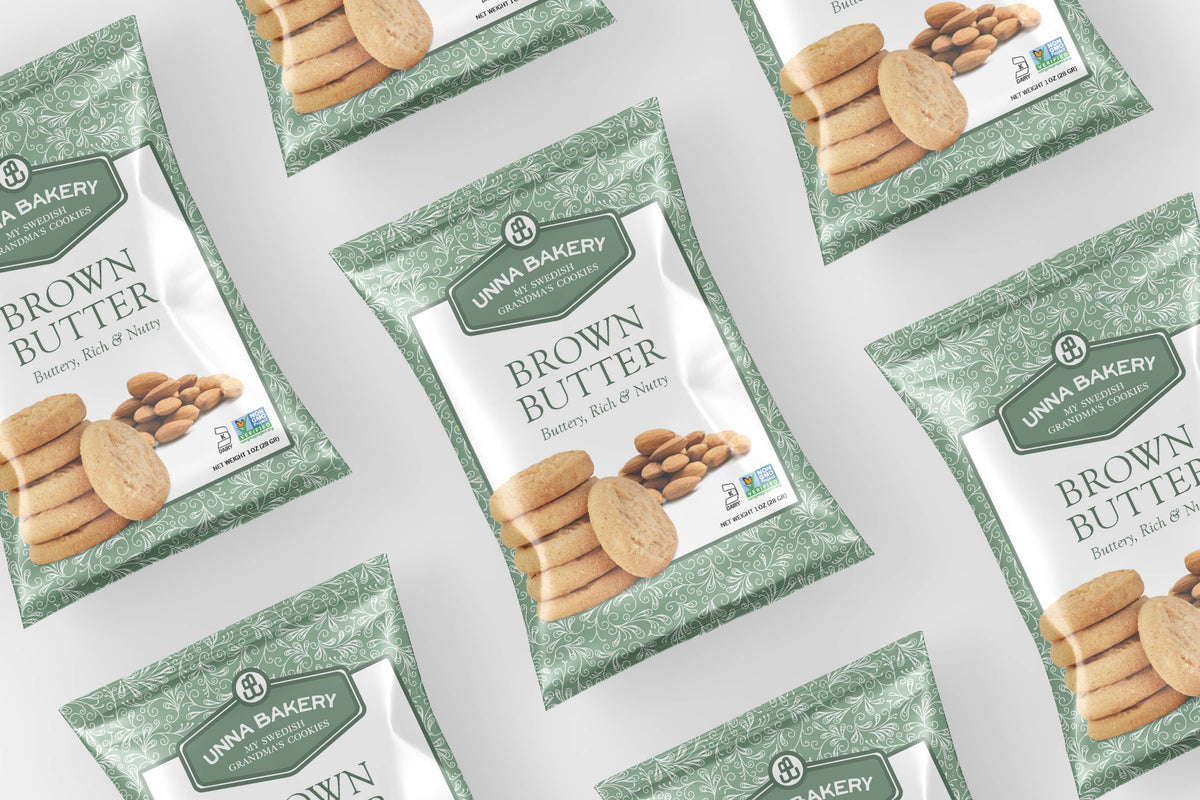 Brown Butter Mini Cookies - 24 x 1 oz – Unna Bakery